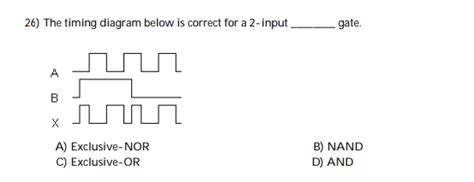 Solved 26 The Timing Diagram Below Is Correct For A 2 Input Chegg