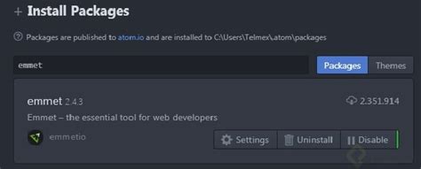 Instalar Plugin Emmet En Atom