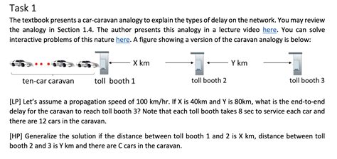 Solved Task 1 The Textbook Presents A Car Caravan Analogy To