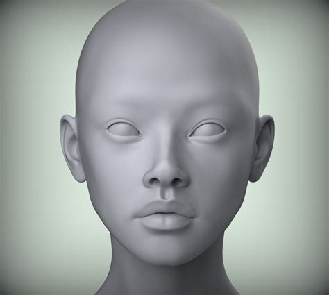 Archivo Stl 17 3d Cabeza Cara Carácter Femenino Mujer Adolescente