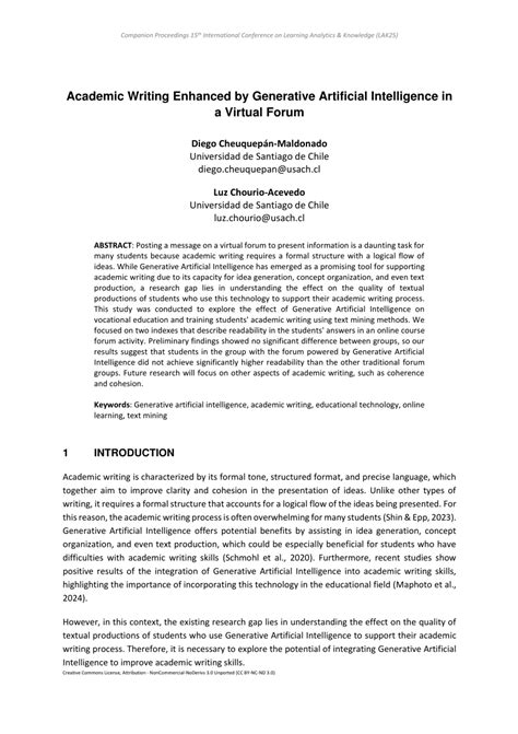 Pdf Academic Writing Enhanced By Generative Artificial Intelligence