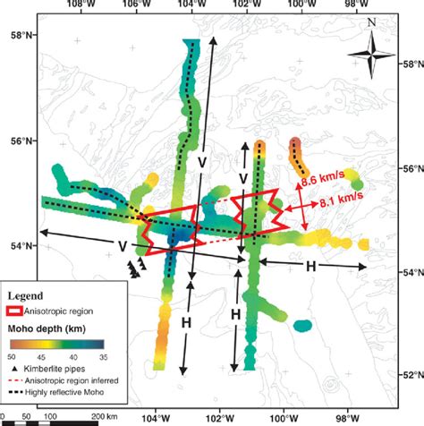 Moho Depths From The Refraction Models And From Moho Travel Times On Download Scientific