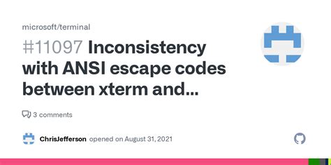 Inconsistency With ANSI Escape Codes Between Xterm And Windows Terminal Issue