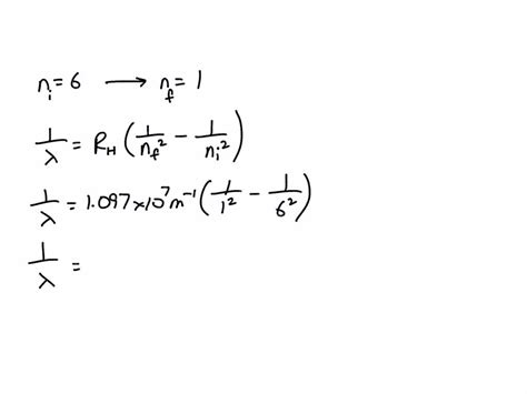 Solved Calculate The Wavelength In Nanometers Of The Light Emitted By A Hydrogen Atom When
