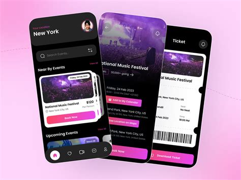 Event Ticket🎟️ Booking Mobile App📱 Ui Design On Behance