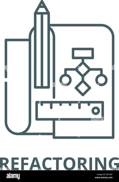 Refactoring Vector Line Icon Linear Concept Outline Sign Symbol Stock Vector Image Art Alamy