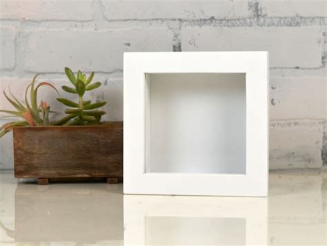 Handmade Small Square Shadow Box Frame Holds Up To X Etsy