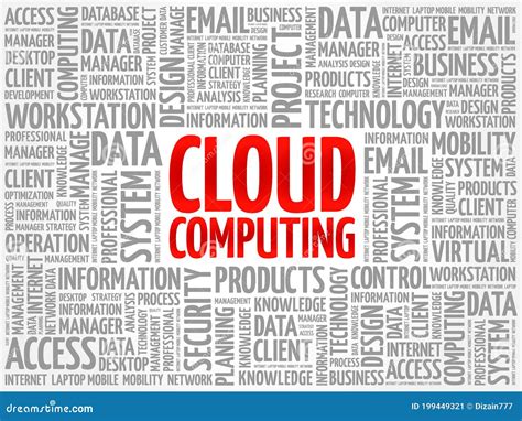 Cloud Computing Word Cloud Stock Illustration Illustration Of Data