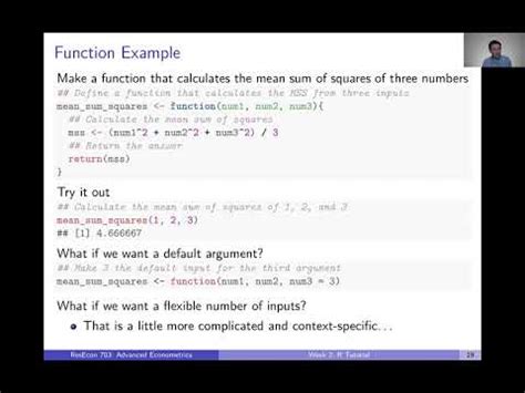 Week R Tutorial Video Functions And Packages In R YouTube