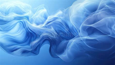 Abstract Flowing Shapes Shades Of Blue Create Serene Atmosphere Gentle