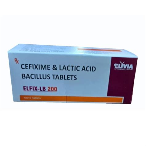 Elivia Lifesciences Pvt Ltd Cefixime Lactic Acid Bacillus Tablets 200 Mg At ₹ 600 Box In Bengaluru