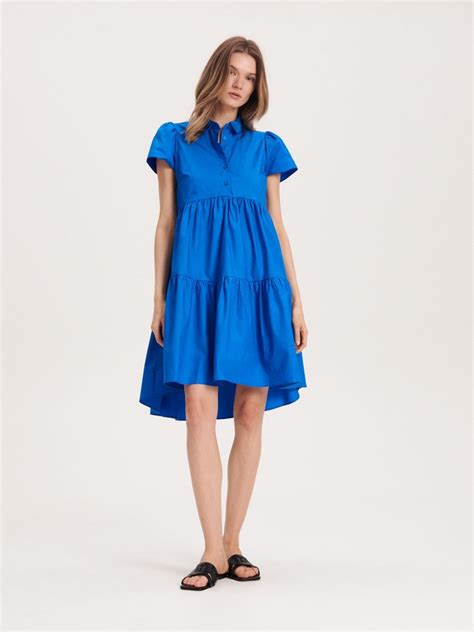 Rochie Tip Cămașă Culoare Albastru Reserved Zv287 55x