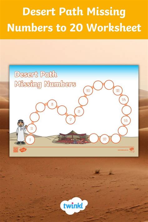 Desert Path Missing Numbers To 20 Worksheet Learning Numbers Printable Activities Missing