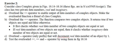 solved exercise 2 consider class complex given in figs