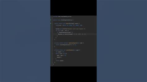 Find Even Digits In Array Programmingbasics Javaprogramming Coding Javadevelopment