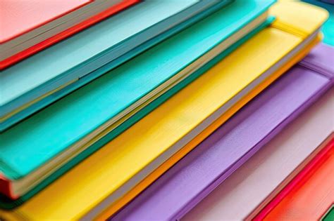 Colored Notebooks Piled Up Premium Ai Generated Image