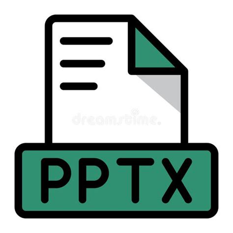 Pptx File Icon Colorful Style Design Document Format Text File Icons Extension Type Data