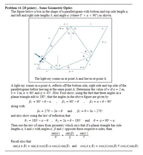 Solved Problem 4 20 ﻿points ﻿some Geometric Opticsthe