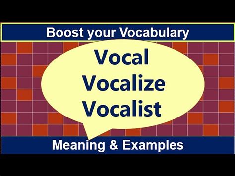 Vocalized Meaning