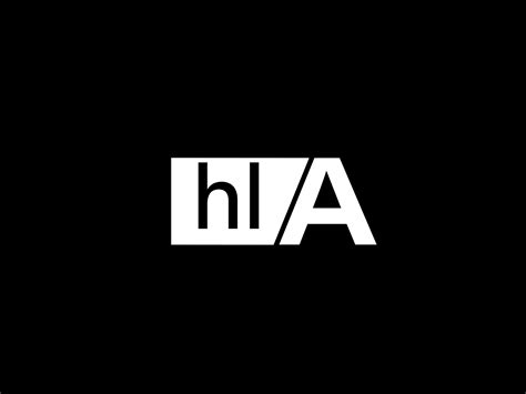 Hla Logo And Graphics Design Vector Art Icons Isolated On Black