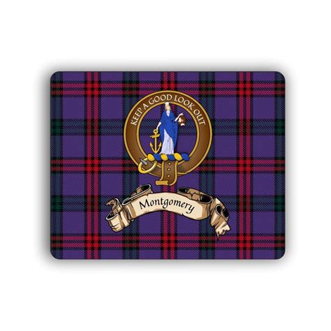 Montgomery Scottish Clan Tartan Crest Computer Mouse Pad Etsy Canada Scottish Clan Tartans