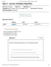 Quiz 3 Lecture 3 Simplex Algorithm 2020F BIA 650 WS Pdf 9 24 2020