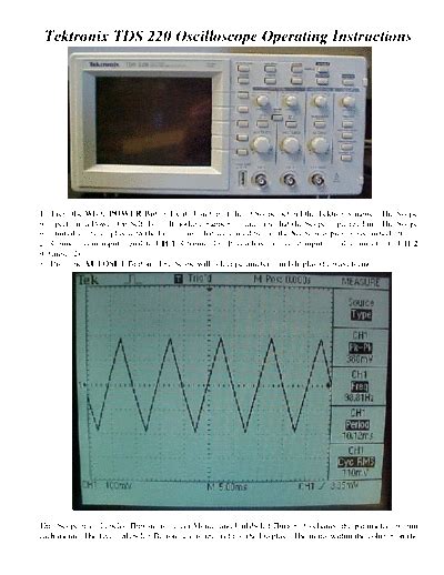 Service Manual Tektronix Tds 220 Tektronix Tds 220 User Instructions For Scope Pdf User