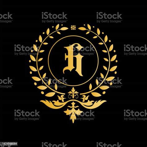 H 편지 로얄 럭셔리 로고 템플릿은 레스토랑 로열티 부티크 카페 호텔 문장 보석 패션 및 기타 벡터 삽화에 대 한 벡터