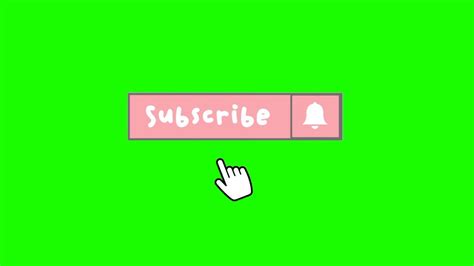 Green Screen Cute Aesthetic Pink Subscribe Button And Bell Free To Use Link In Description