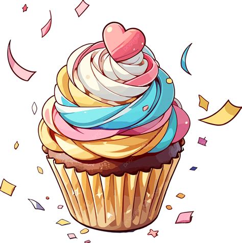 다채로운 생일 컵케이크 만화 일러스트 만화 일러스트 컵케이크 디저트 Png 일러스트 및 이미지 에 대한 무료 다운로드 Pngtree