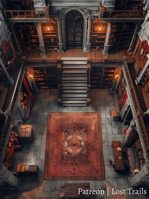 Library Battlemap By Losttrailsmaps On Deviantart