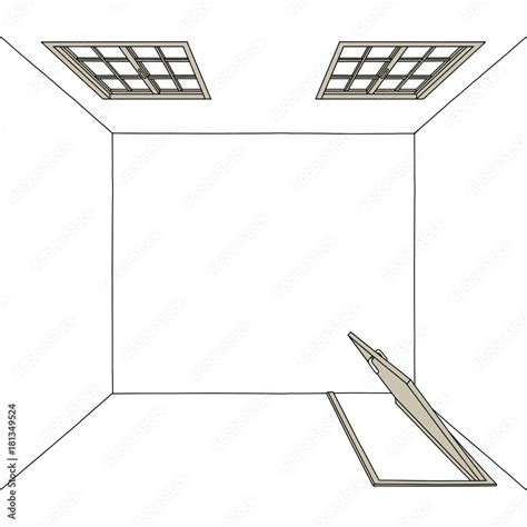 Sketch Illustration Drawing Of Empty Room Stock Illustration Adobe Stock