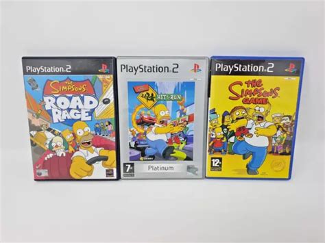 The Simpsons Game Road Rage Hit And Run Bundle Lot Playstation 2 Ps2