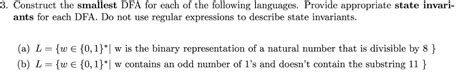 Solved Construct The Smallest DFA For Each Of The Chegg Com