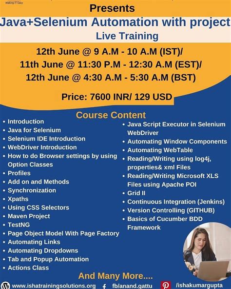 Java Selenium Automation With Project Training