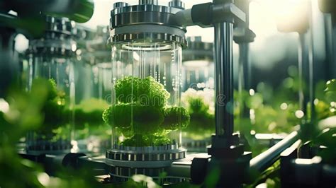 Detailed Shot Of An Algaebased Carbon Capture Unit Stock Footage Video Of Plant Algaebased