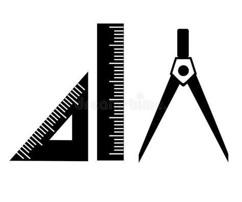 Compass And Ruler Black Icon Circulus With Kernel Stock Illustration Illustration Of