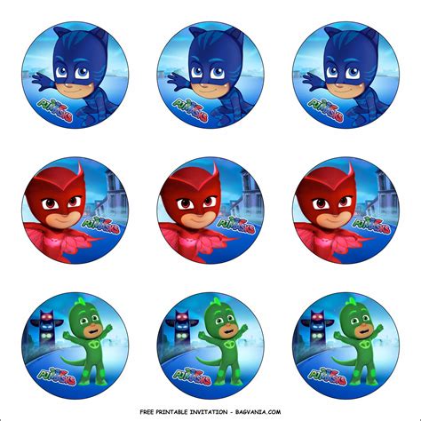 Free Printable Pj Masks Birthday Party Kits Template Pj Masks