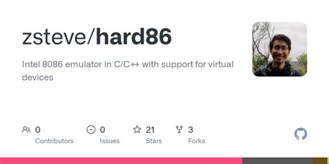 Github Zsteve Hard86 Intel 8086 Emulator In C C With Support For Virtual Devices