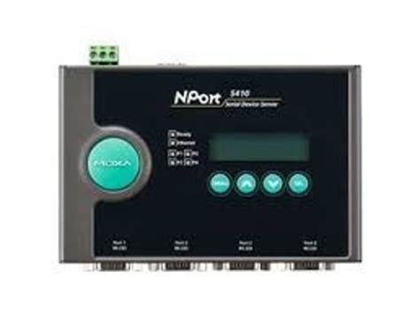 GetUSCart MOXA NPort 5410 4 Ports RS 232 Serial Device Server Without Power Adapter 10 100