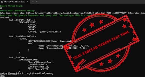 Stress Test Ssas Tabular Models With This Tool Hamid D Posted On The Topic Linkedin