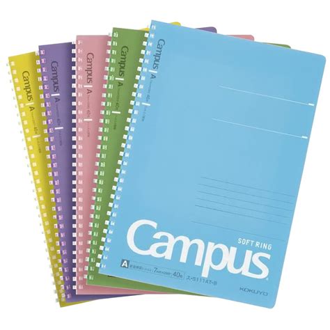 Kokuyo Campus Soft Ring Notebook Semi B5 A 7mm Dot Ruled 29 Lines 40 Sheets