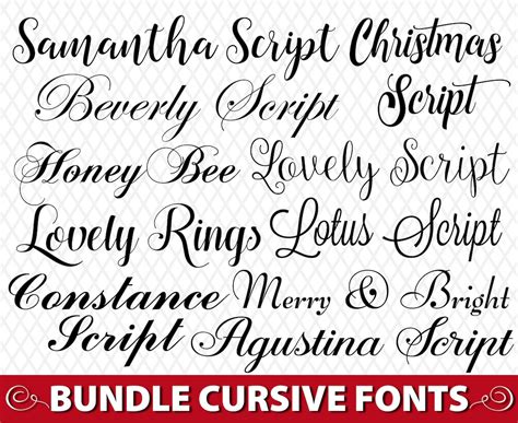 Fonts Bundle TTF SVG Files Cursive Fonts Bundle Wedding Fonts Bundle Monogram Fonts Calligraphy