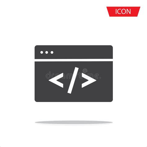 Coding Icon Vector Isolated On White Background Stock Vector Illustration Of Page Line