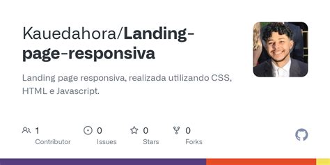 GitHub Kauedahora Landing Page Responsiva Landing Page Responsiva