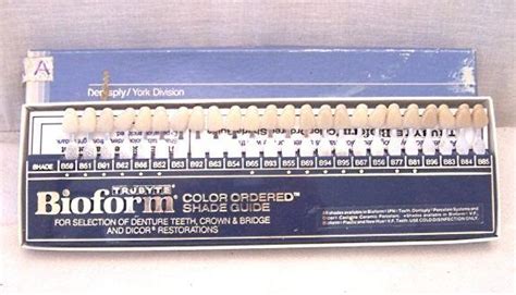 Vintage 1988 Trubyte Bioform Color Ordered Shade Guide W Box 1809535212