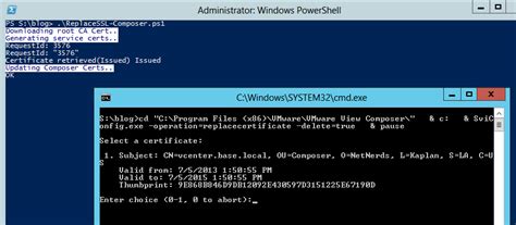 Update Vmware View Composer Ssl Certs With Your Own Windows Domain Ca