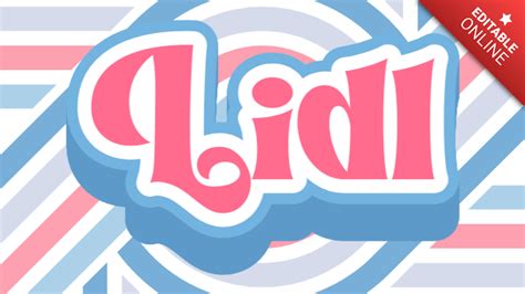 Lidl Retro Aesthetic Font Text Effect Generator