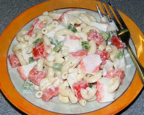Imitation Crab And Pasta Salad Recipe Chefs Resource Recipes
