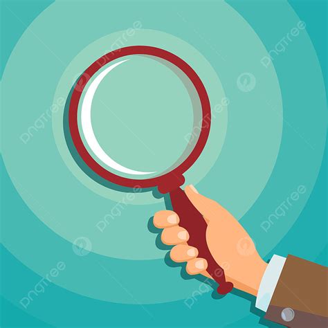 Magnifying Glass Data Vector Hd Images Hand Holding Magnifying Glass Vector Data Analyzing